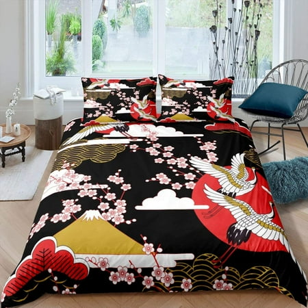 Cherry Blossoms Duvet Cover Full Size Girls Japanese-Style HHHC ane ...
