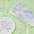 Acrylic Bead Caps AB Color Plated 5-Petal Flower Mixed Color 12.5~14x12 ...