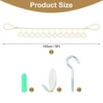 Wall Hanging Photo Display Cable Wire Rod with 12 Round Clips, 5Ft ...