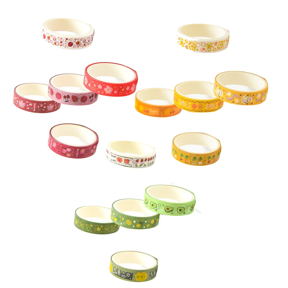 15 Rolls Pattern Tape Decor Tapes DIY Wrapping Paper Tapes for Crafts ...