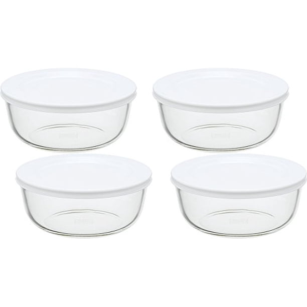 iwaki Heat-resistant glass storage container M 800ml x 4 pieces Pack ...