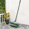 Costway Home Yard 18" Manual Lawn Aerator, Heavy Duty Rolling Push ...