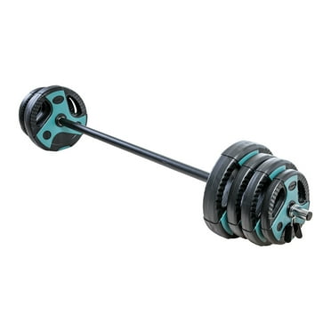 FIXTECH 66LB 2 in 1 Olympic Adjustable Weight Set with Curl bar Used As ...
