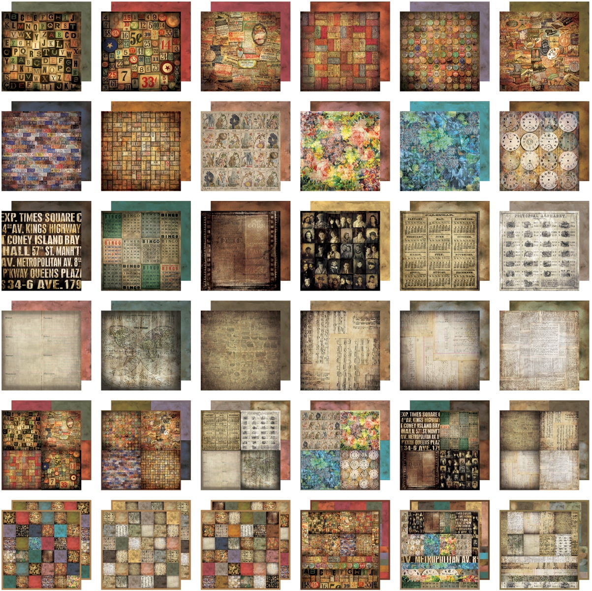 Tim Holtz idea-ology Lost and Found Paper Stash Pad - Walmart.com ...