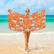 Ryvnso Skeleton Skull Dancing Oversized Beach Towel Microfiber Bath ...