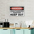 Danger Unauthorized Persons Sign 8"x12" - Aluminum Tin Warning for Home ...
