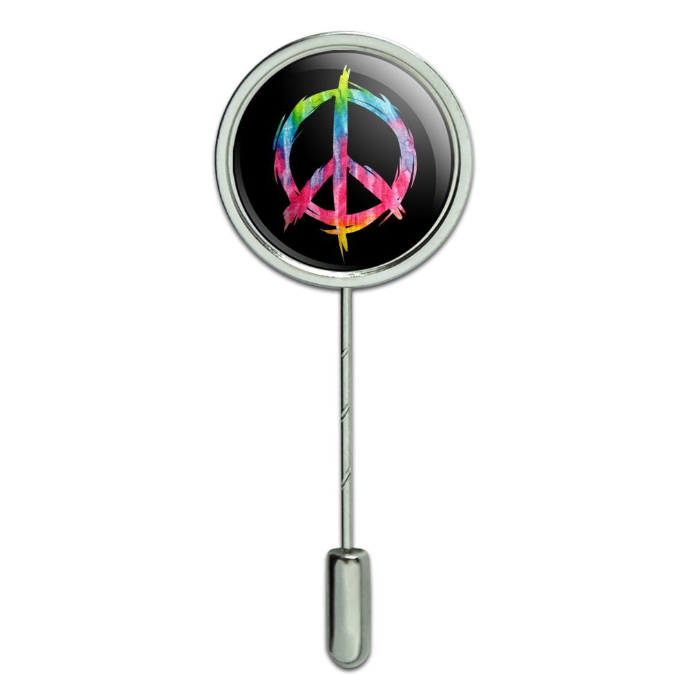 Tie Dye Peace Sign Stick Pin Stickpin Hat Brooch - Walmart.com