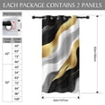 Black and Gold Marble Pattern Blackout Curtains,Triple Weaved Fabric ...
