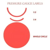 ITSELFER 7 Sheets Pressure Gauge Stickers Adhesive Pressure Gauge ...