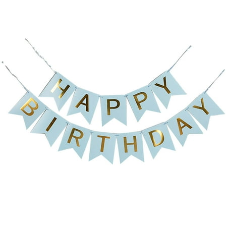 Happy Birthday Banner, Letters Fishtail Bunting Party Pull Flag Party ...