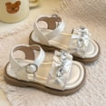 BOOMNY Girl's Sandals Open Toe Flat Sandals for Kids Adjustable Strap ...