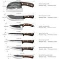 MDHAND 8-piece butcher knife set with roll bag for cutting meat ...