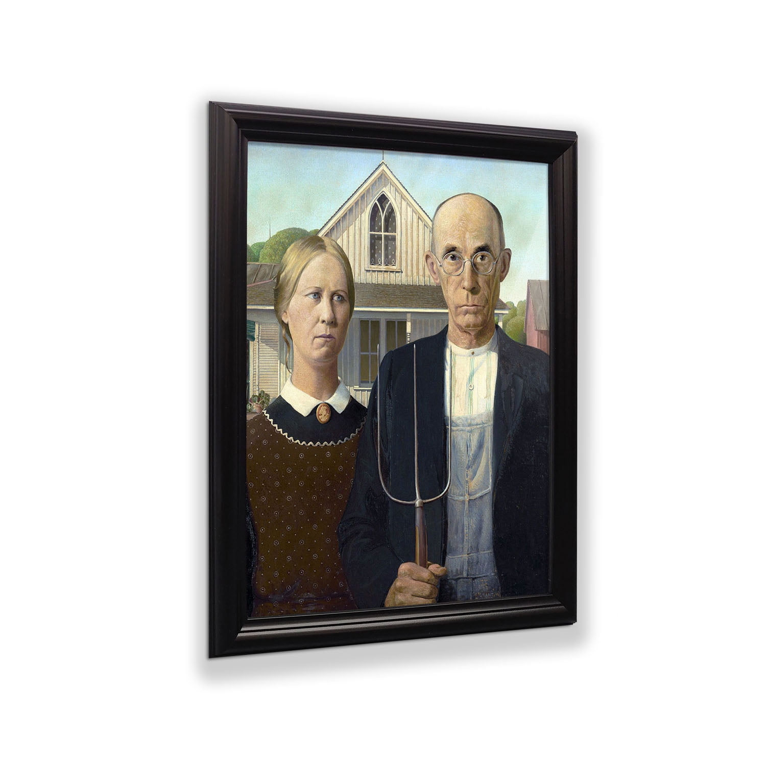 American Gothic by Grant Wood. World Famous Wall Art Collection, Framed ...