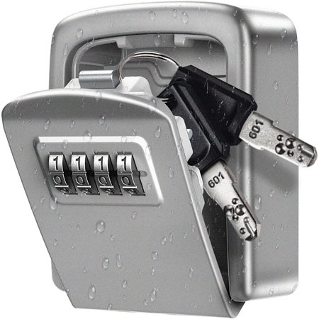Key Lock Box, [Wall Mounted] 4 Digit Combination Lock Box for Keys ...