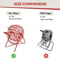 MR CHIPS Professional Steel 11" (Inch) Tall Bingo Cage – Lucky Red ...
