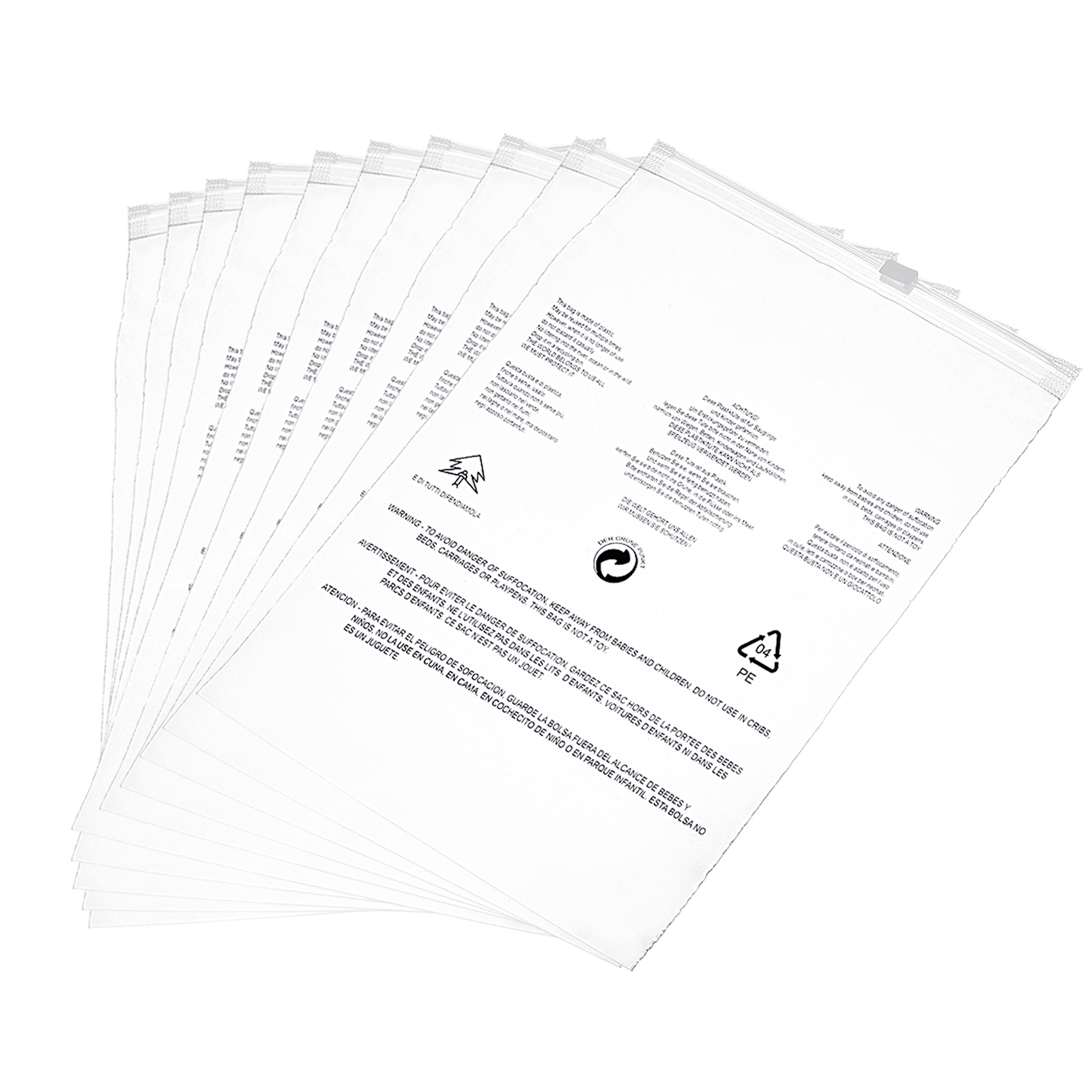 Uxcell Poly Bags with Warning Clear Plastic 15.7 x 19.7inch 4.7 Mil ...