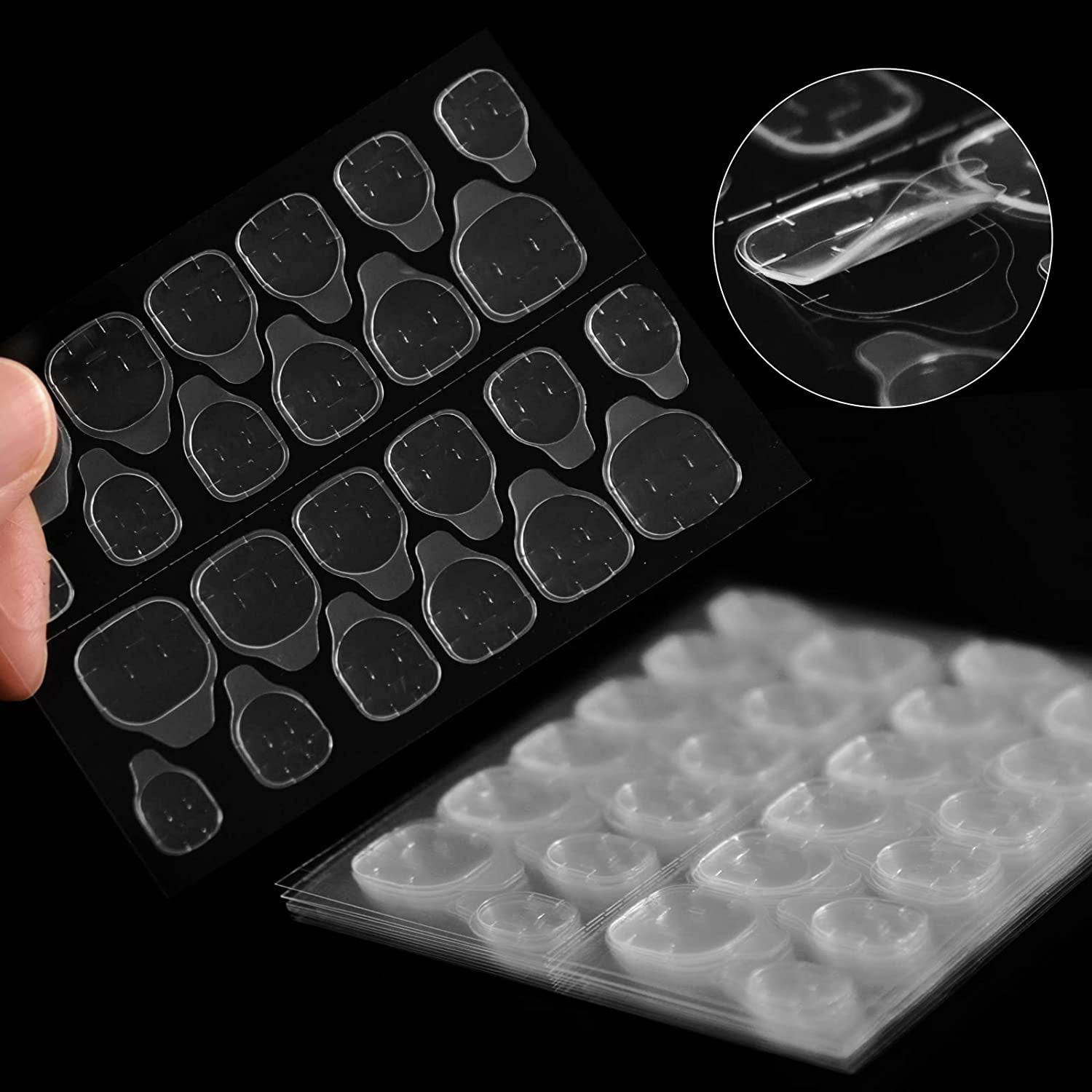 10 Sheets False Nail Accessories Strong Clear Nail Glue Sticker for ...