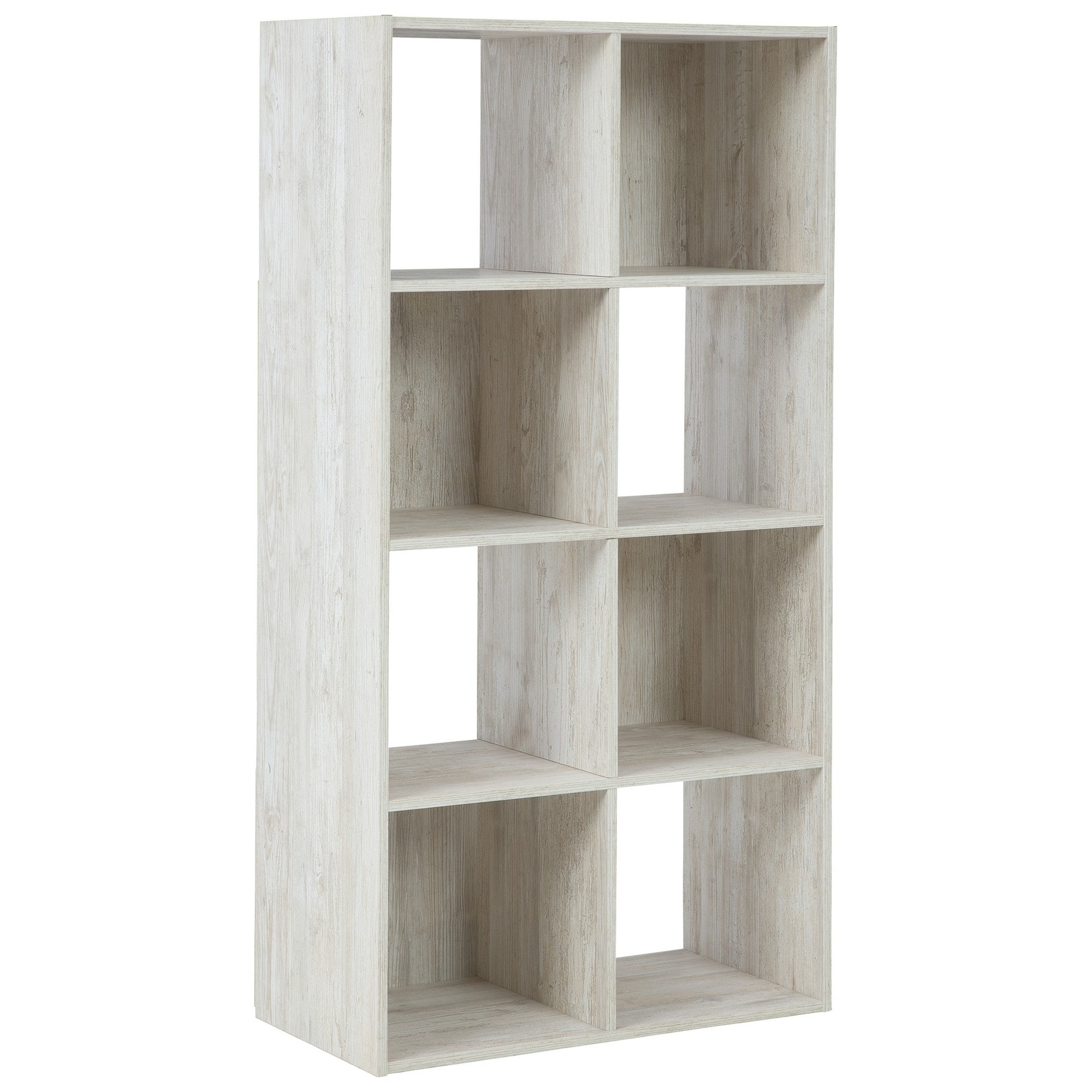 8 Cube Wooden Organizer with Grain Details, Washed White - Walmart.com