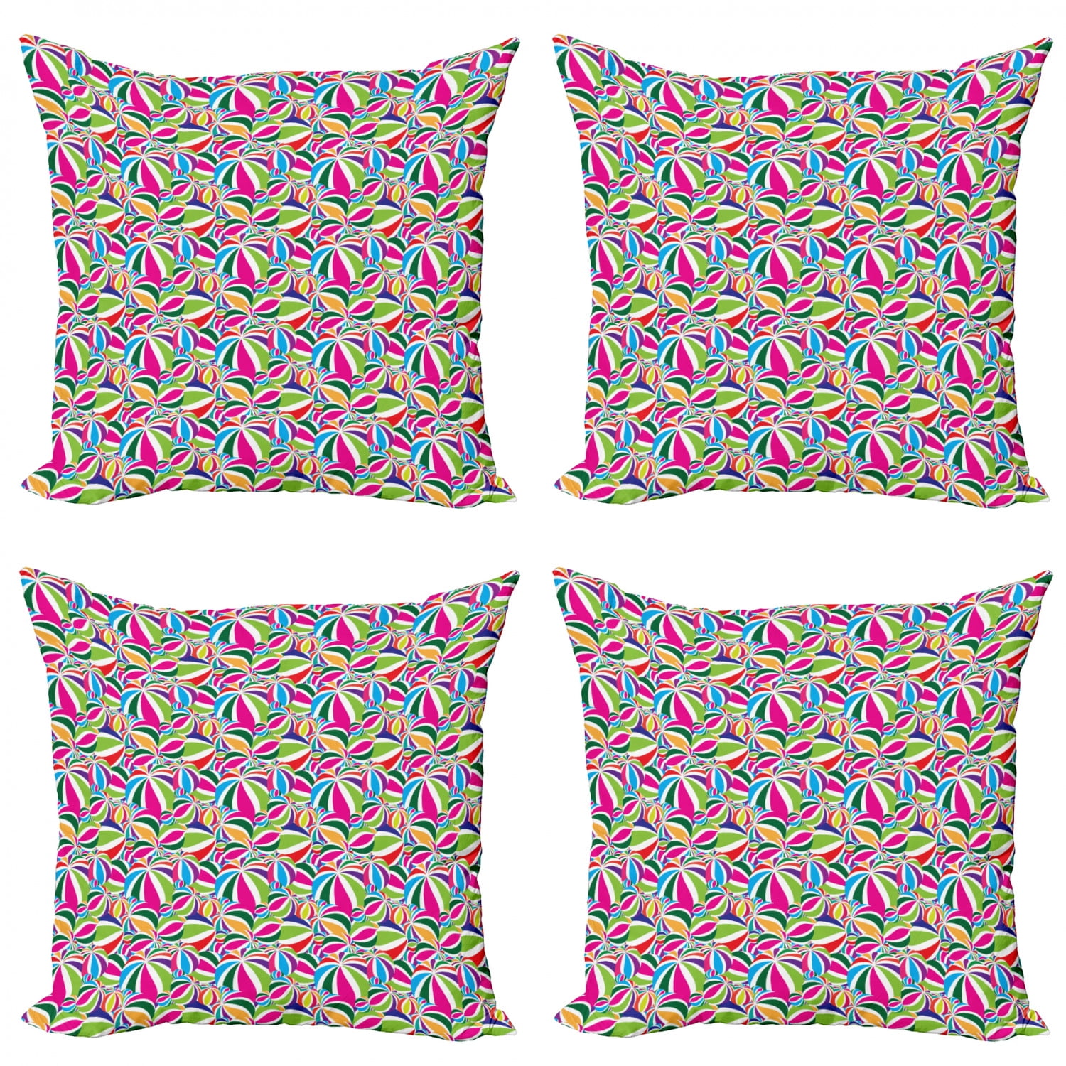 Geometric Throw Pillow Cushion Case Pack of 4, Summer Season Beach ...