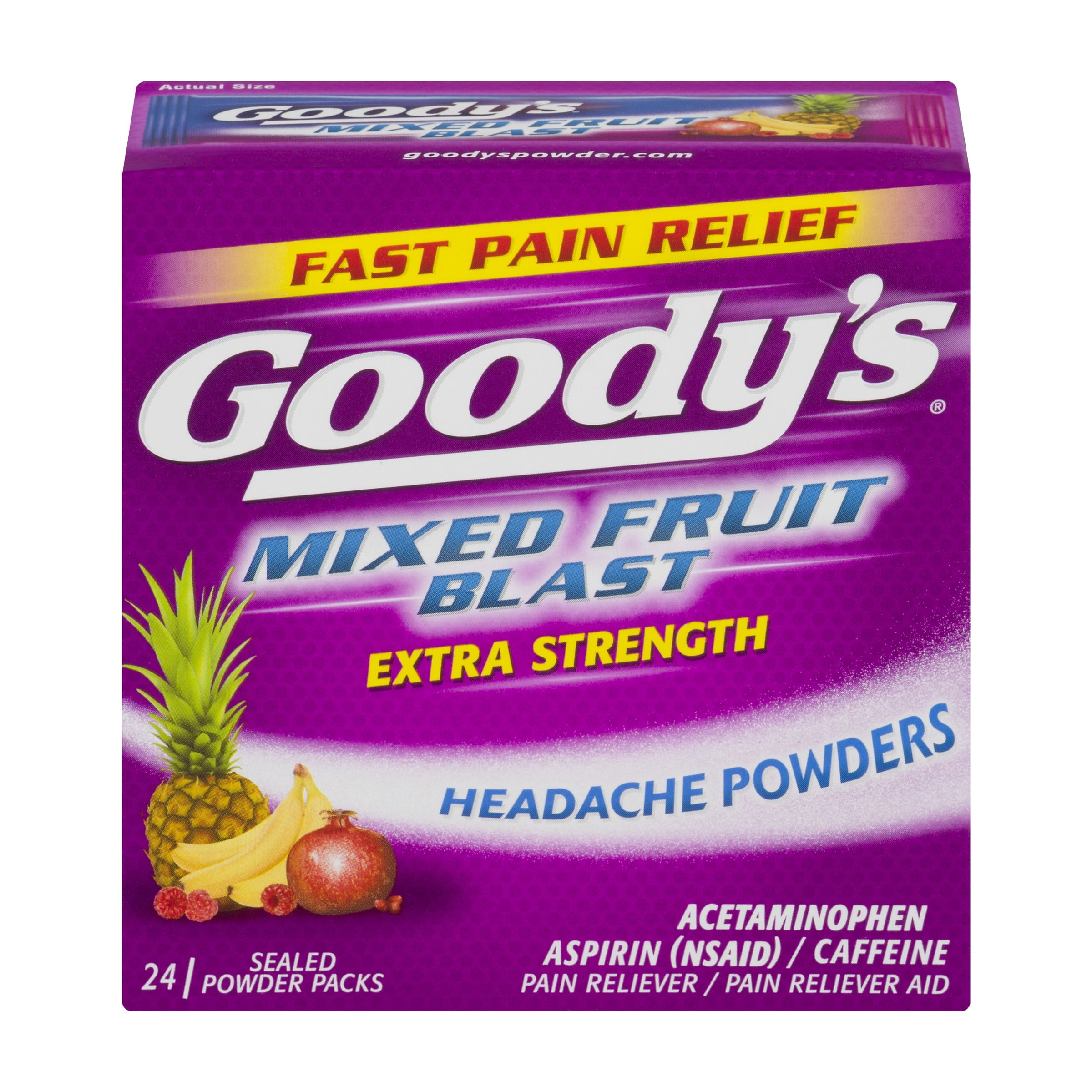 Goodys Extra Strength Headache Powders Mixed Fruit Blast 24 Count