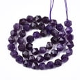 3Strand Natural Amethyst Beads Strands Star Cut Round Beads Faceted ...