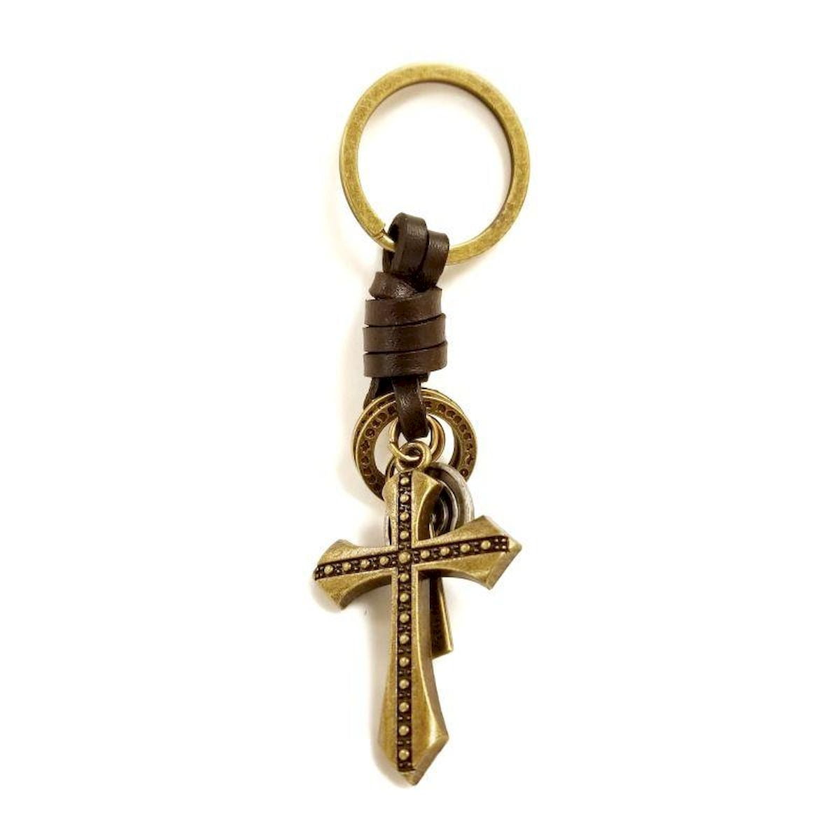 Antique Finish Crucifix Key Chain - Walmart.com