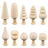 20Pcs Unfinished Wooden Tree DIY Wooden Tree Mini Wood Trees for DIY ...