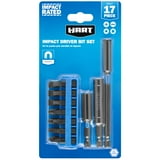 HART 17-Piece Impact Driver Bit Set with 3 Bit Holders - Walmart.com