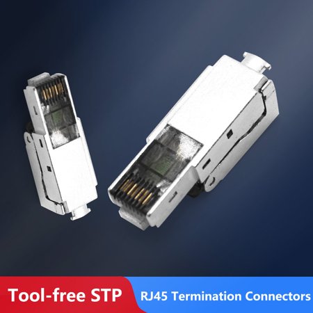 RJ45 Connectors Cat6A Tool-Free Reusable Ethernet Termination Plugs ...