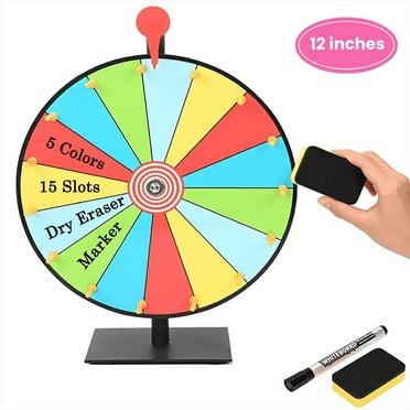 WinSpin 24" Tabletop Spinner Stand, Carnival Prize Wheel with 14 ...