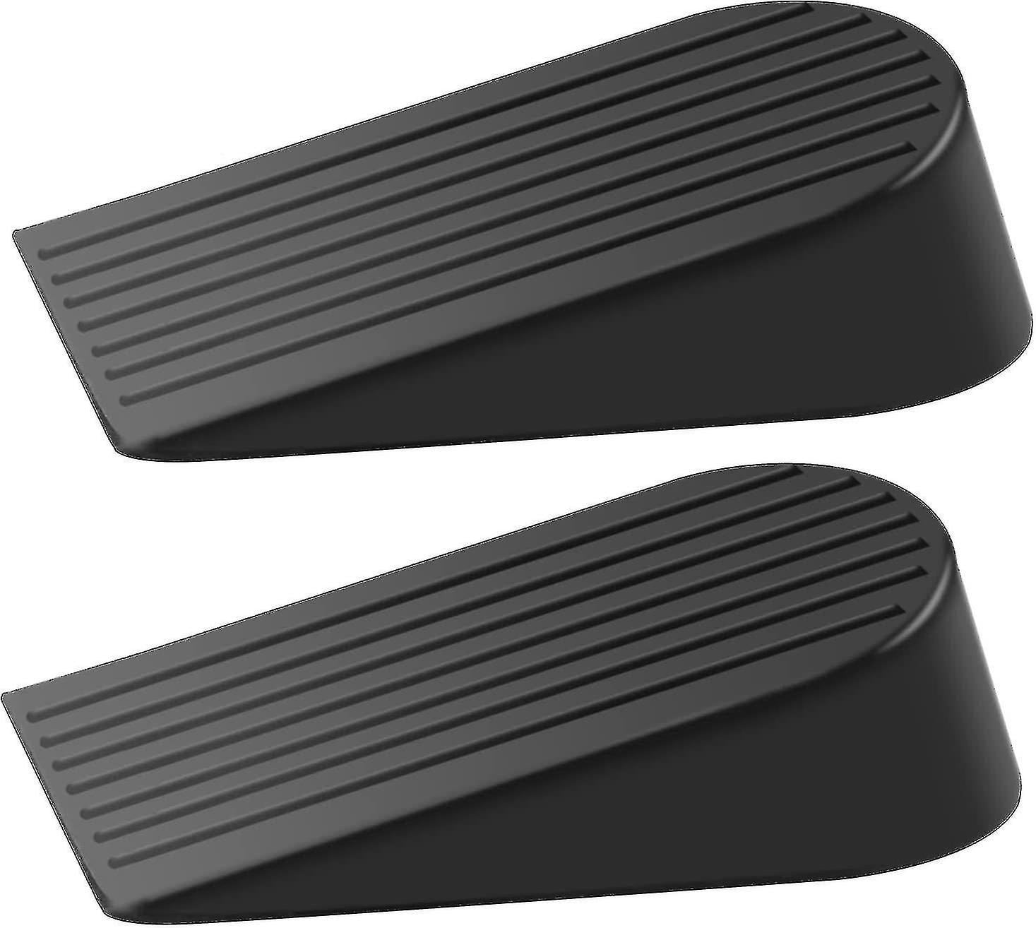 Door Stops, Extra Large Rubber Door Wedges Heavy Duty Black Door ...