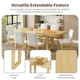Churanty Farmhouse 7 Pieces Extendable Dining Table Set for 6, Solid ...