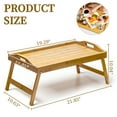 GARITIN Bed Tray Table, Breakfast Tray with Folding Legs and Handles ...