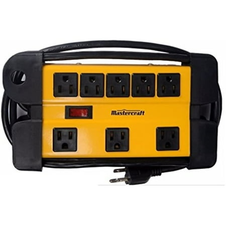 Heavy Duty 8-Outlet Contractor Power Bar, 6 ft Cord by Mastercraft ...