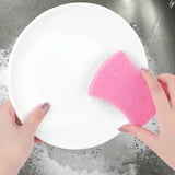 Unique Bargains Kitchen Non-Scratch Sponges Dual Side Sponges Pink 6 ...