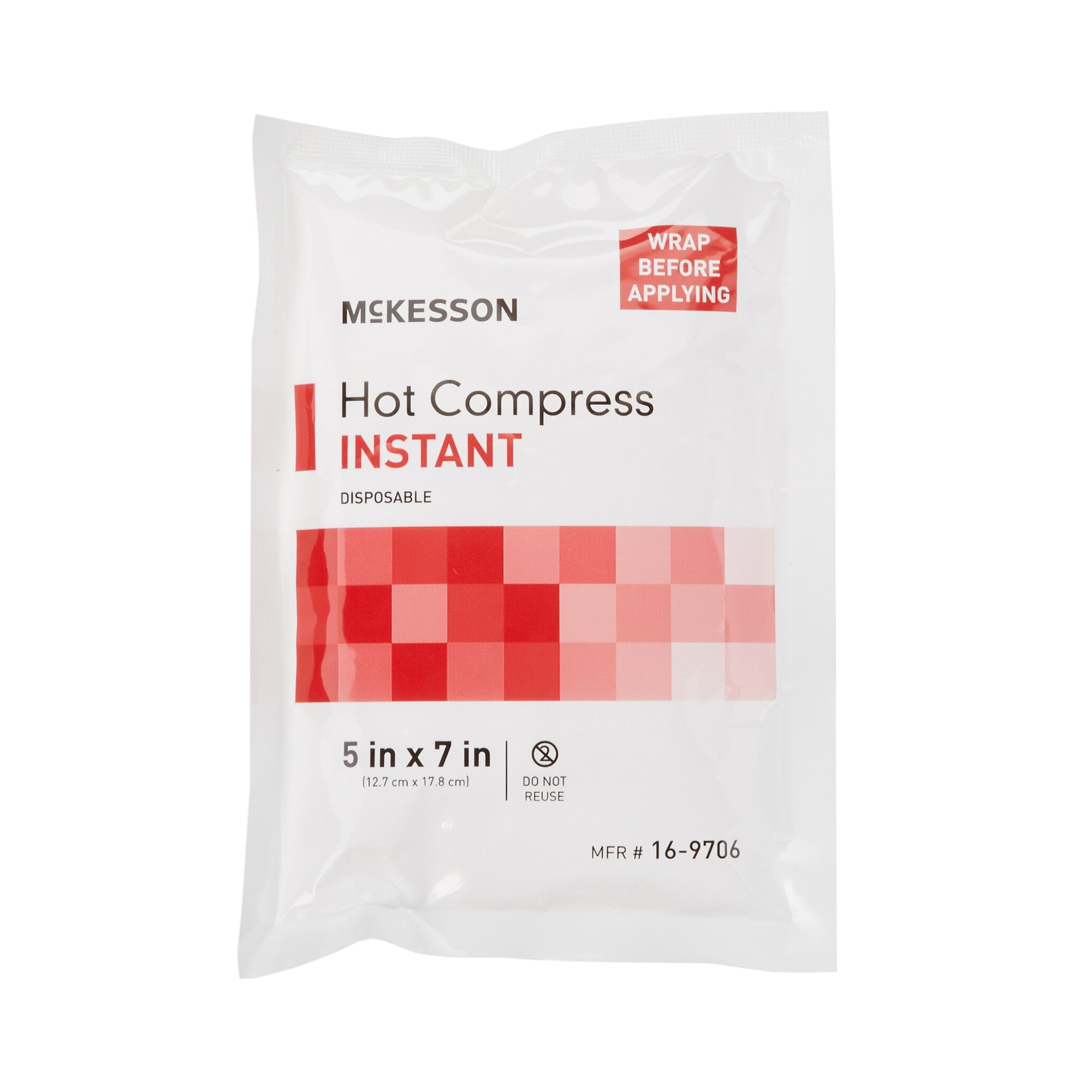 McKesson Hot Compress for Pain and Swelling, Instant Hot Pack, 5 in x 7 ...