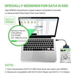 SATA to USB Cable, USB 3.0 to SATA III Hard Driver Adapter Compatible for 2.5" HDD and SSD ...