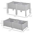 Outsunny 4-Piece Modular Raised Garden Bed Set, Self-Watering ...