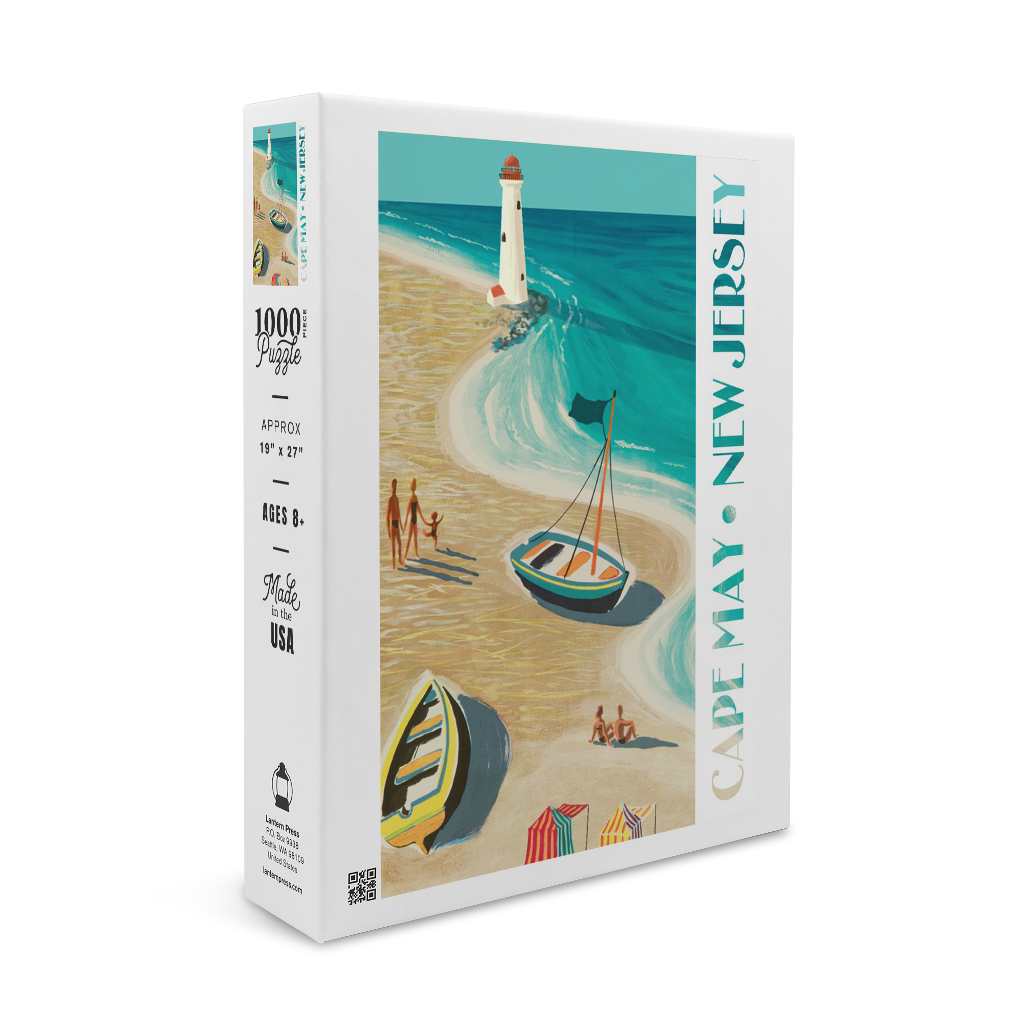 Cape May, New Jersey, Beach Scene (1000 Piece Puzzle, Size 19x27 ...