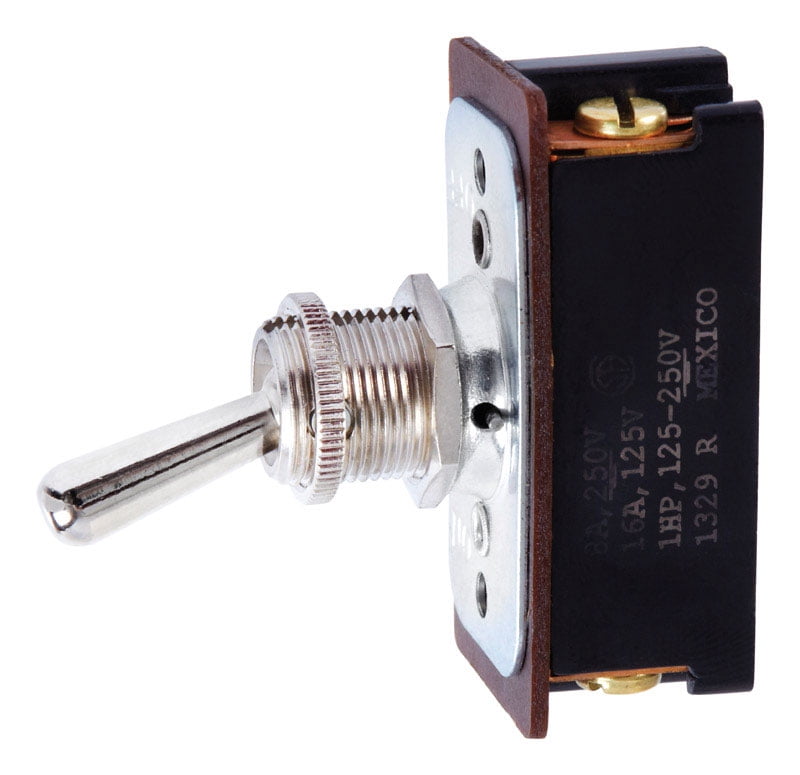 Jandorf 16 amps Double Pole Toggle Power Tool Switch Black/Silver 1 pk ...