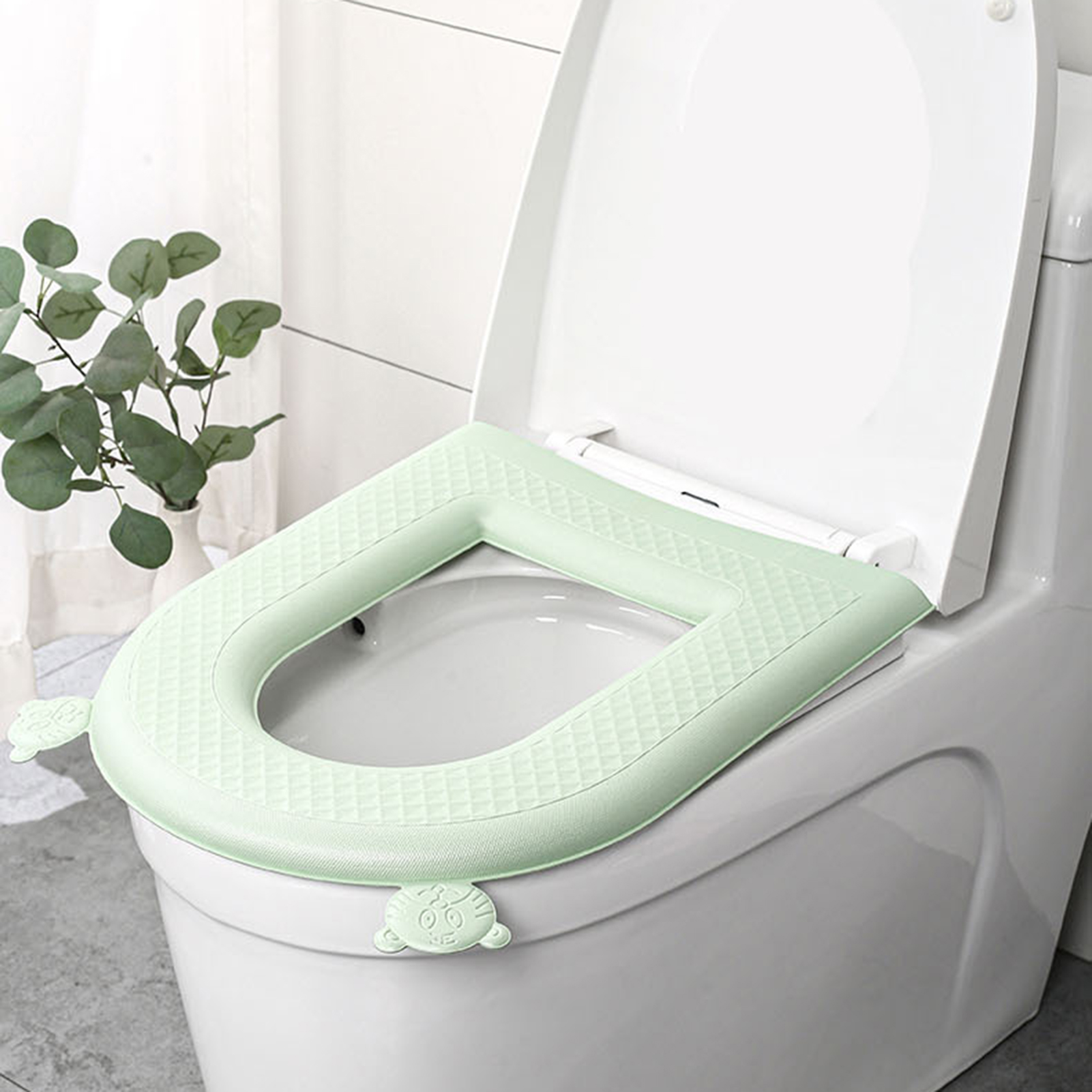 Dream Lifestyle Toilet Mat Universal Keep Warm Cartoon Tiger Head ...