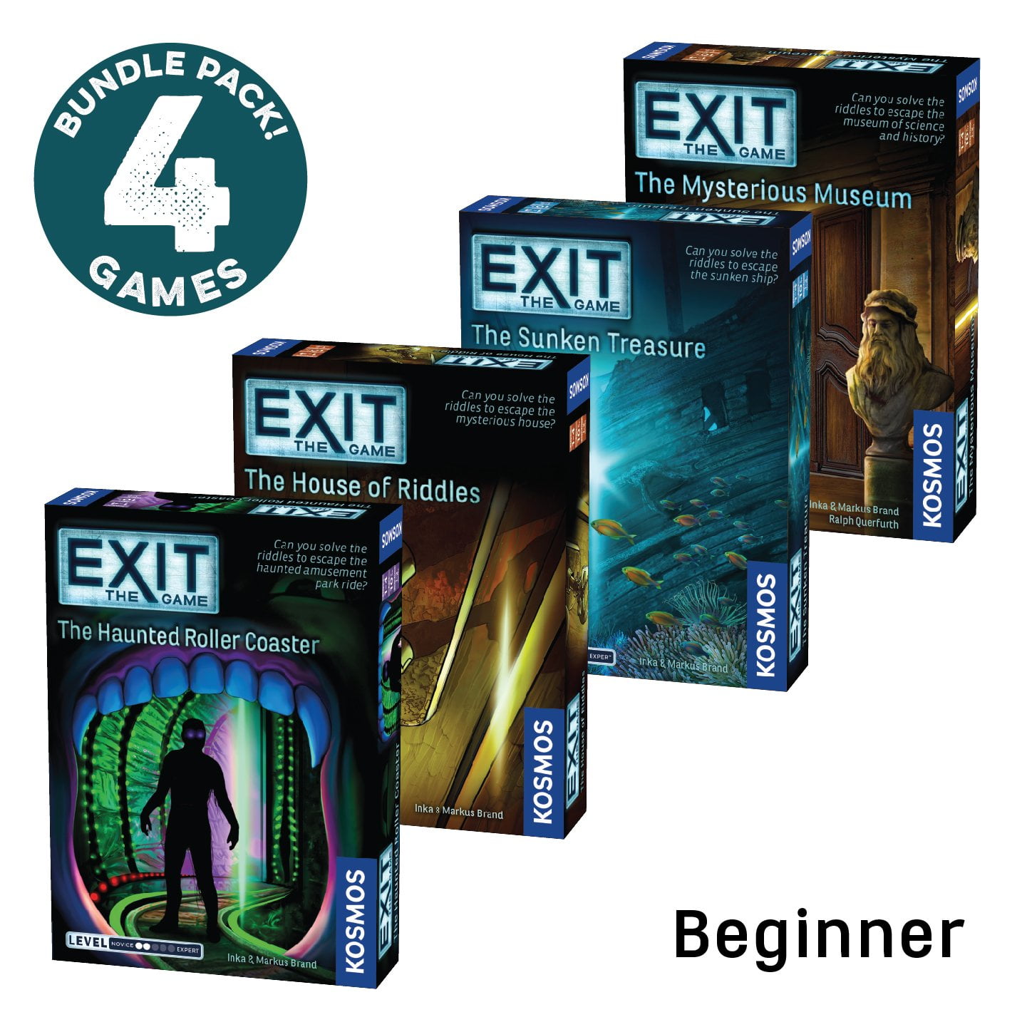 EXIT: The Game, Beginner Bundle. Four-Pack: The Haunted Roller Coaster ...