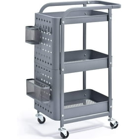 Giantex 3-Drawer Rolling Storage Cart, Metal Frame Scrapbook Paper ...