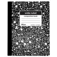 C-Line Composition Notebook, 100 Page, Wide Ruled, Black Marble, Pack ...