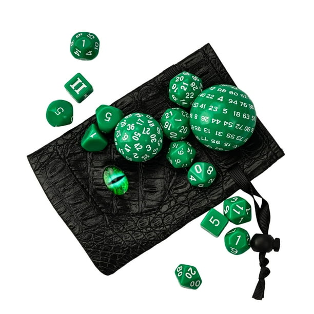 Cusdie 15 Pieces Complete DND Dice Set D3-D100 D&D Dice Set, Polyhedral ...