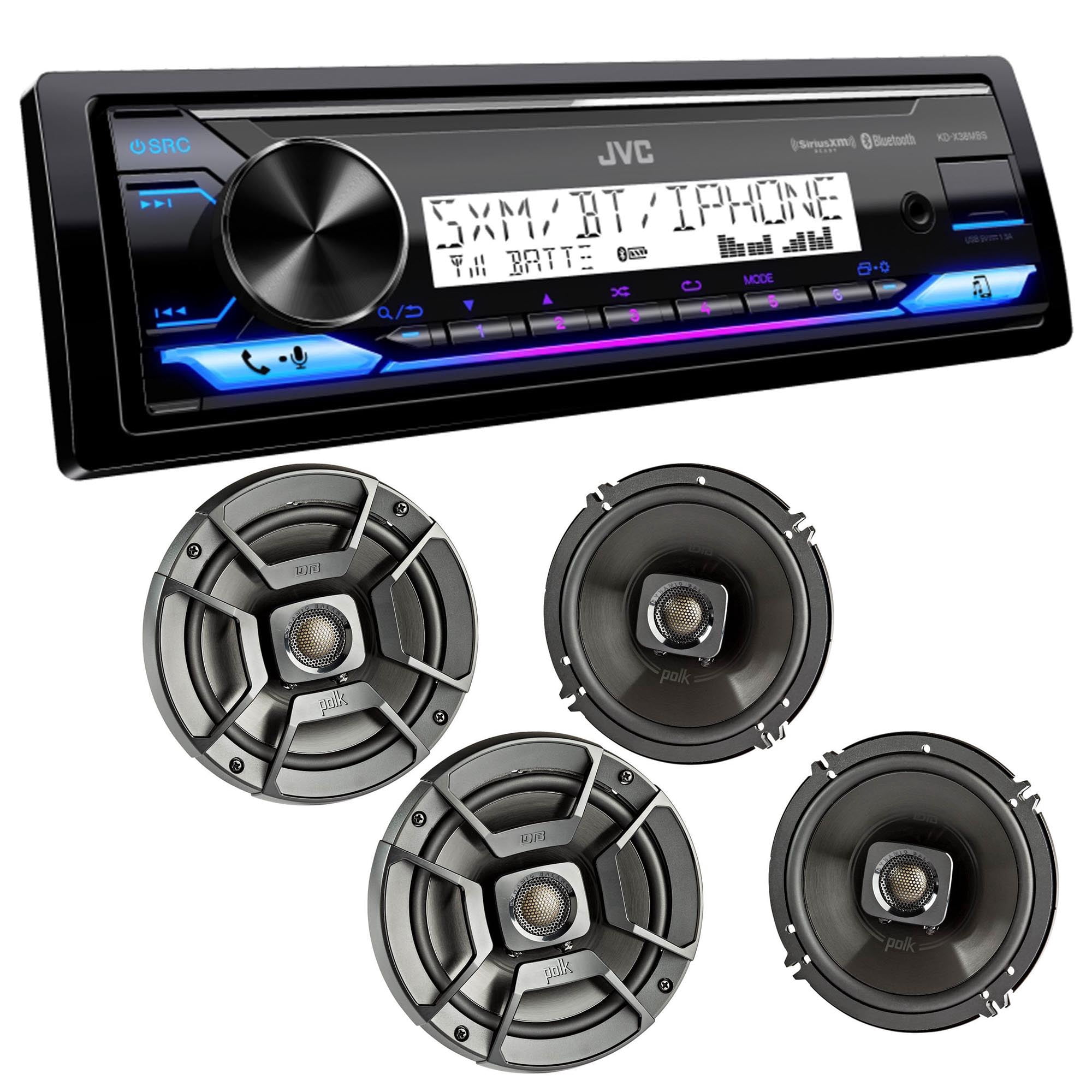 JVC KD-X38MBS Marine Digital Media Receiver with Bluetooth, USB ...