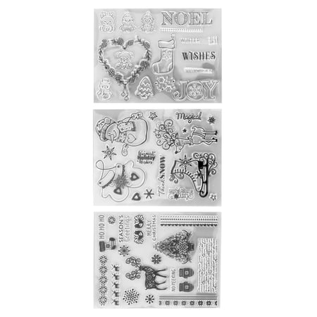 DIY Transparent Stamps, Use Easily 3Pcs Clear Stamps For Card | Walmart ...