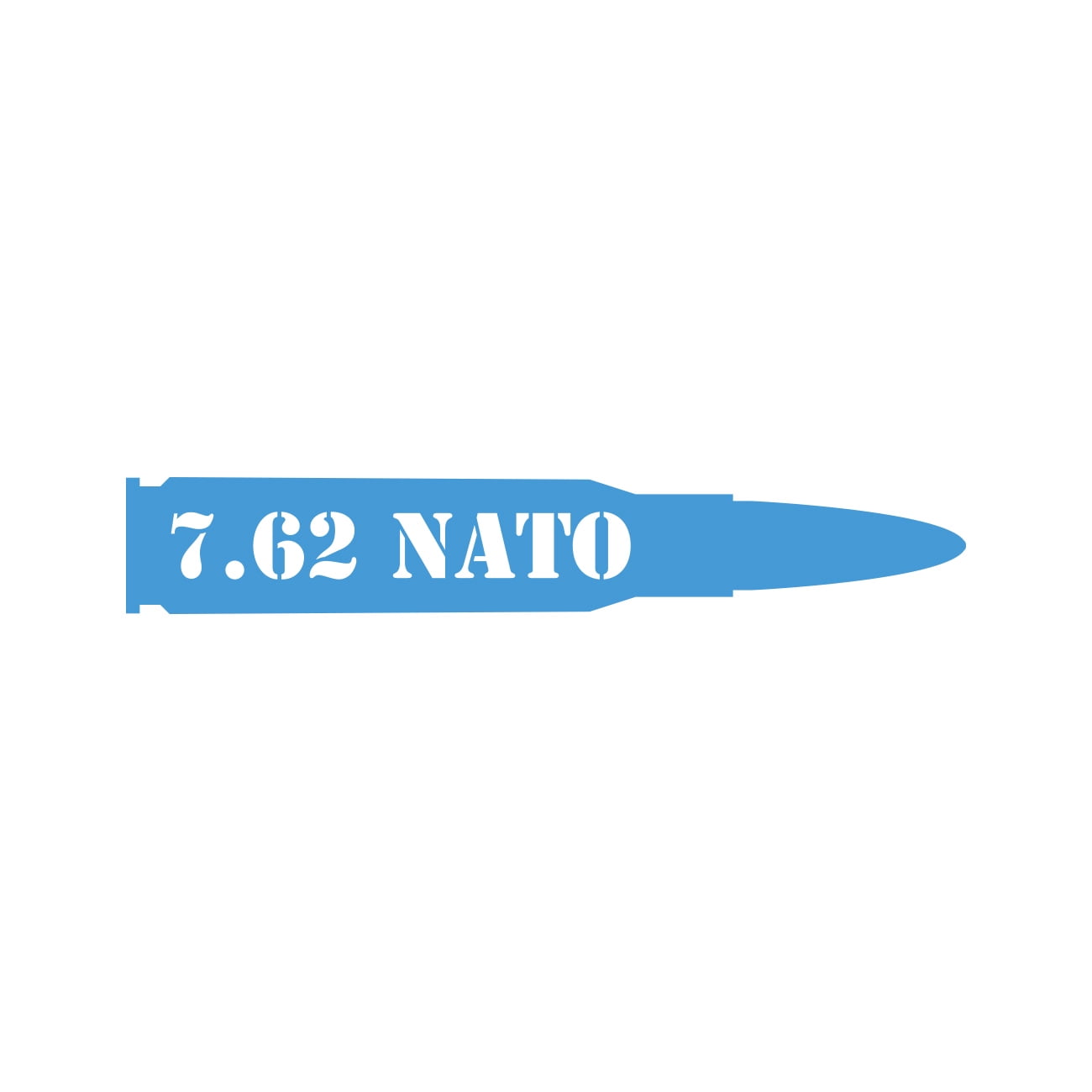 7.62 NATO Bullet Sticker Decal Die Cut - Self Adhesive Vinyl ...