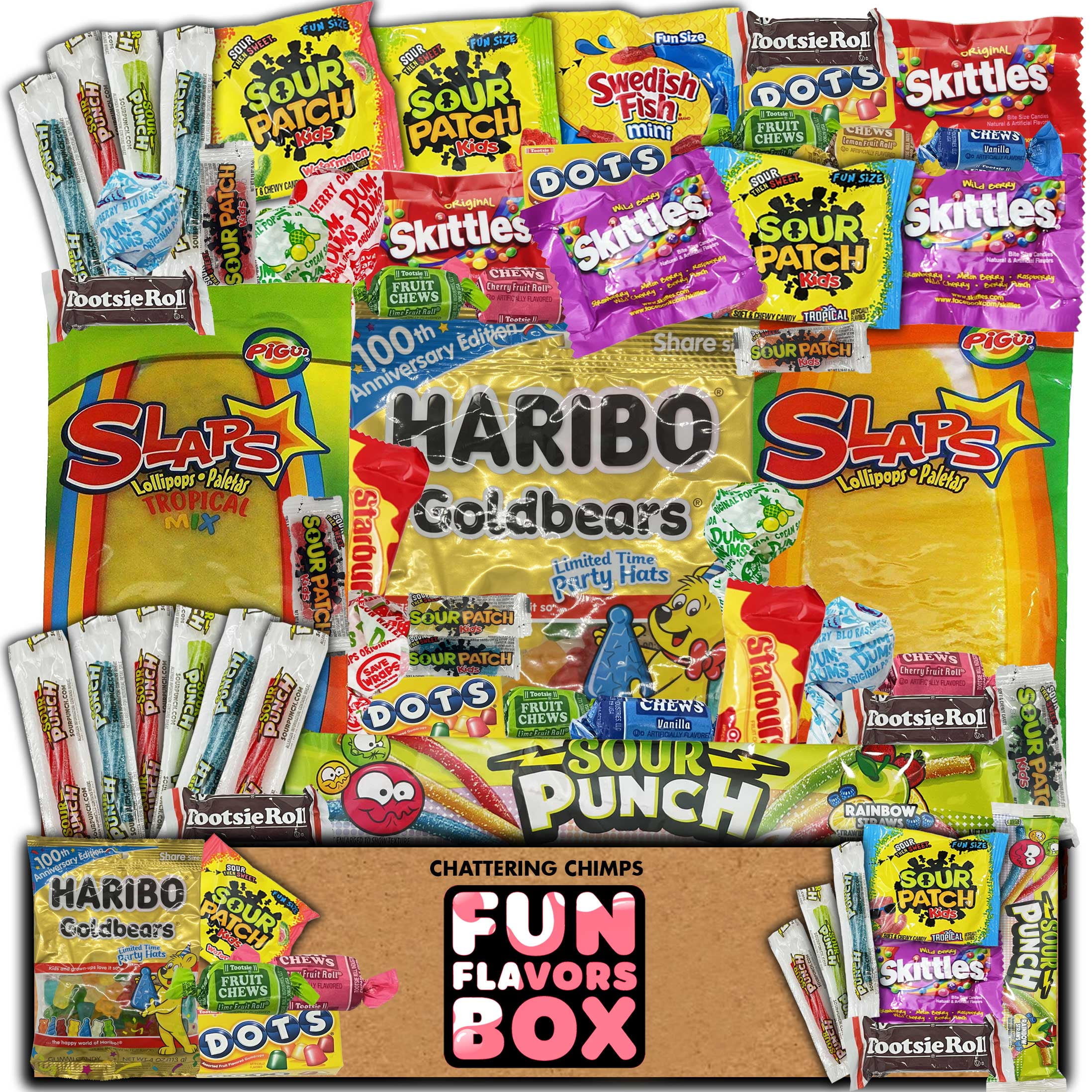 Fun Flavors Box- Candy Box (50 Count) Sweets Box Variety Pack Gift Pack ...