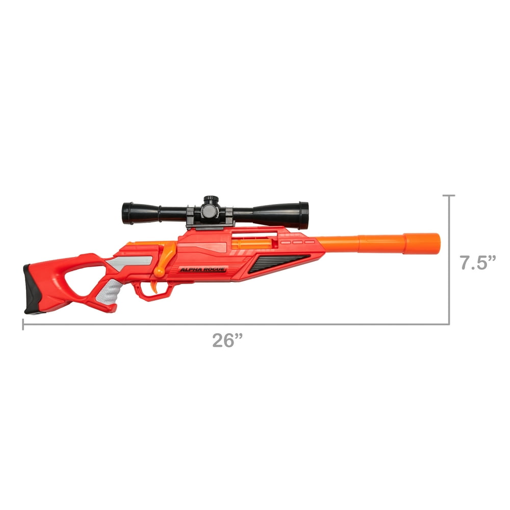 Adventure Force Alpha Rogue Blaster with Scope, Rail Adapter and Darts ...